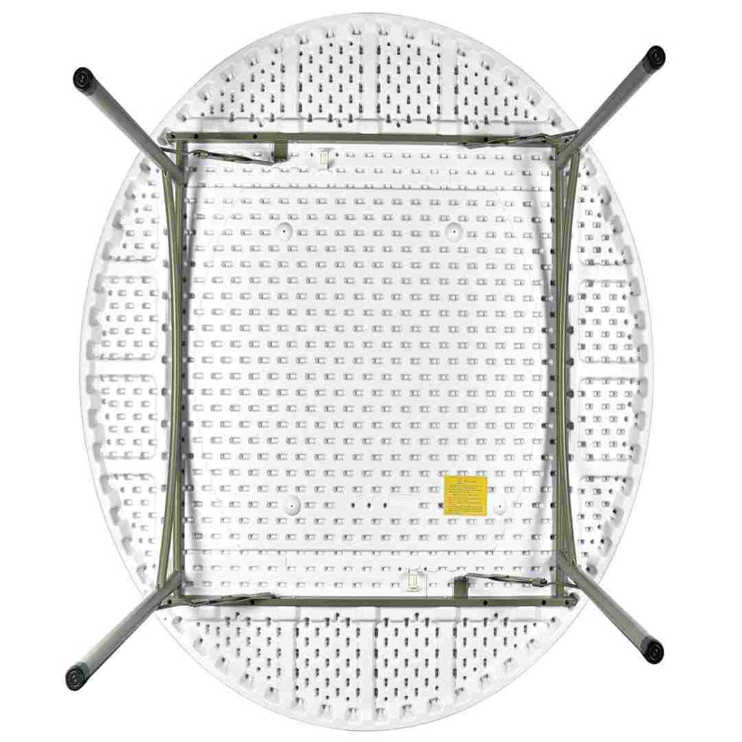 60" (5 Foot) Round Heavy Duty Plastic Folding Table