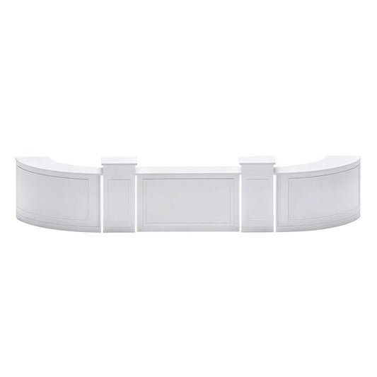 24' White Portable Folding Bar - 5 Piece Set Single Panel Front - Mimo