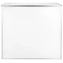 White 42" Tall x 48" Long Portable Folding Bar Laminate Surface Metal