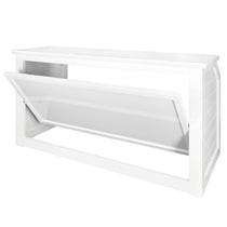 7' White Portable Folding Bar with Reversible Front