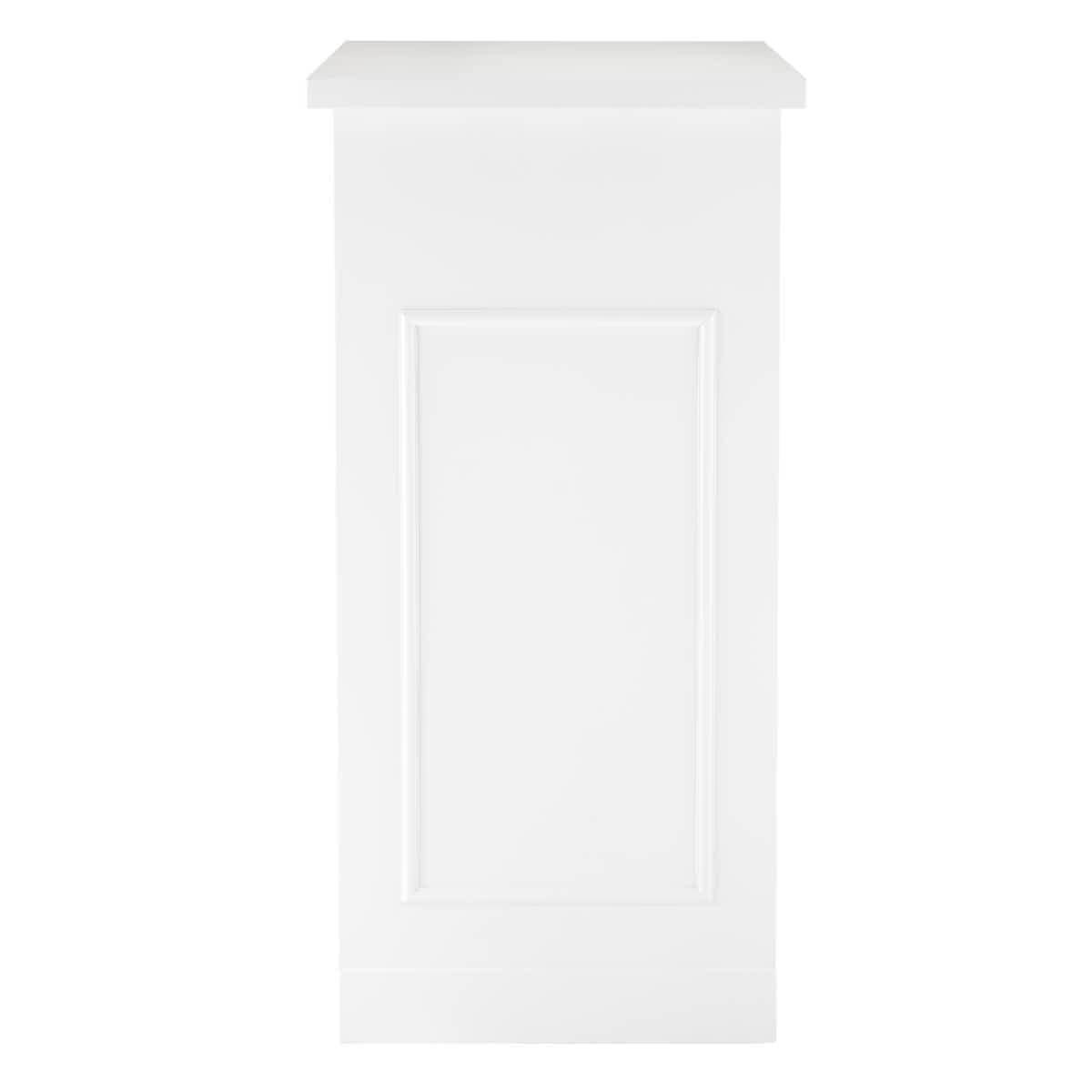 24" x 24" White Bar Post with HPL Top for Bar Setups and Displays