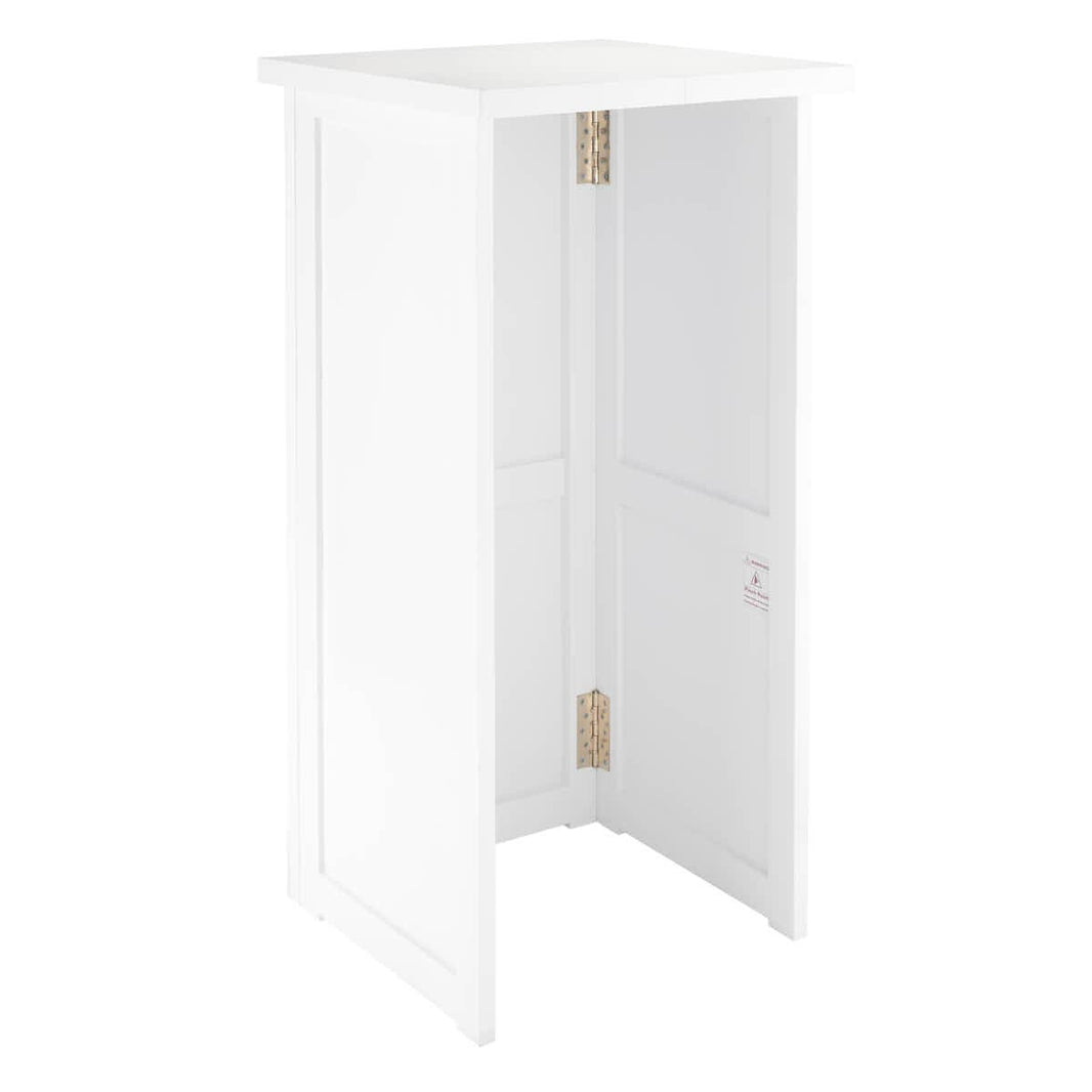 24" x 24" White Bar Post with HPL Top for Bar Setups and Displays