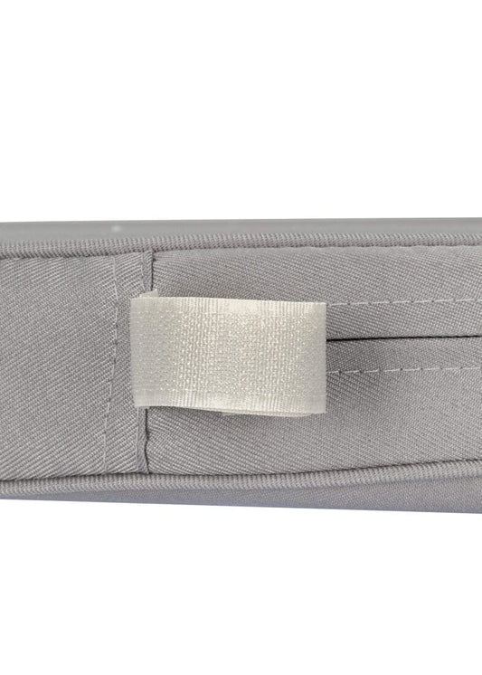 Charcoal Gray Fabric 2” Thick Cross Back Cushion