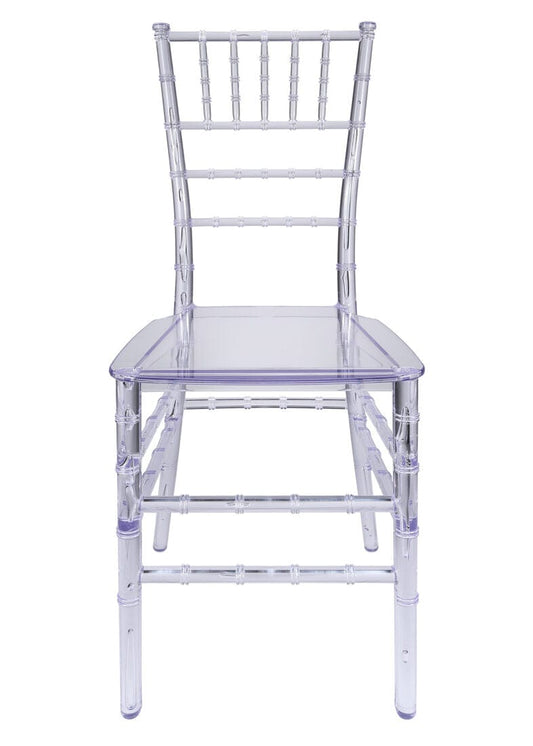 40 Chair Pack Clear Resin ThinVisible Seat Chiavari Chair