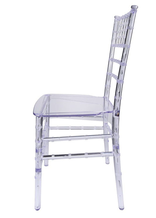 40 Chair Pack Clear Resin ThinVisible Seat Chiavari Chair