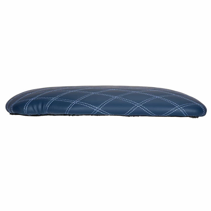 Deep Blue Sea Vinyl Panel Back Chiavari Cushion with Bentley Stitching