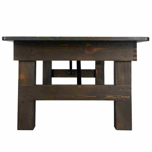Kids 72″ x 30″ (6 Foot ) Fruitwood Rectangle Straight Leg Farm Table