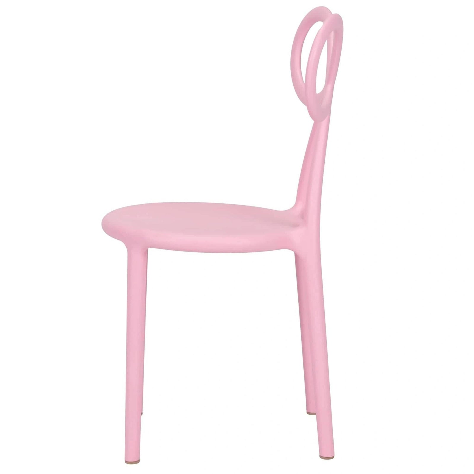Kids Pink Resin Bow Chair with Round Seat
