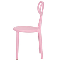 Kids Pink Resin Bow Chair with Round Seat