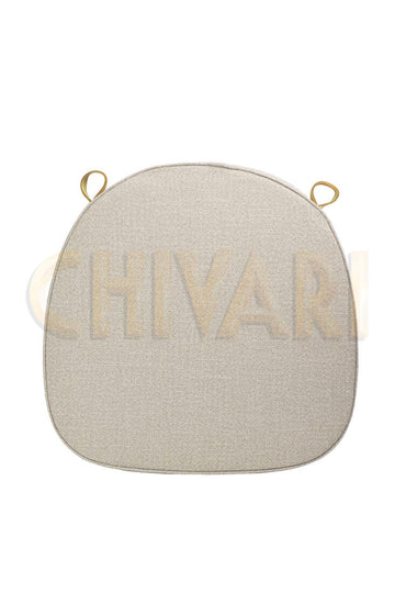 Beige Tweed 2" Thick Cross Back Cushion