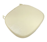 Ivory Vinyl 2" Thick Cross Back Cushion