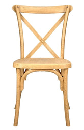 Natural ToughResin™ WoodGrain Cross Back Chair