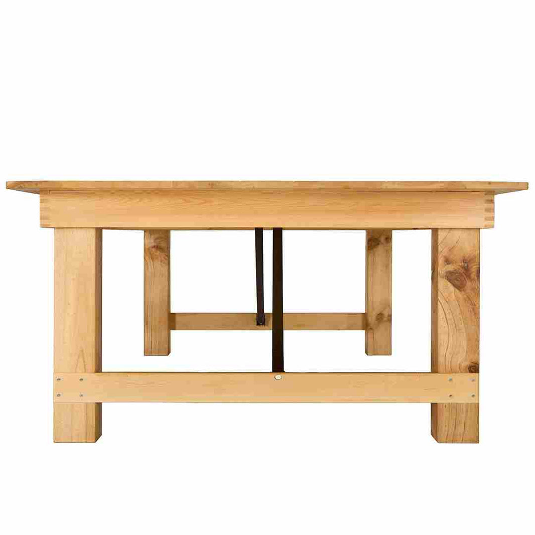 72″ x 40″ (6 Foot ) Natural Rectangle Straight Leg Wood Farm Table