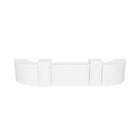 24' White Portable Folding Bar - 5 Piece Set Single Panel Front - Mimo