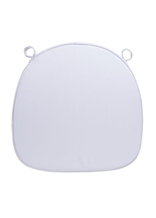 White Fabric 2" Thick Cross Back Cushion