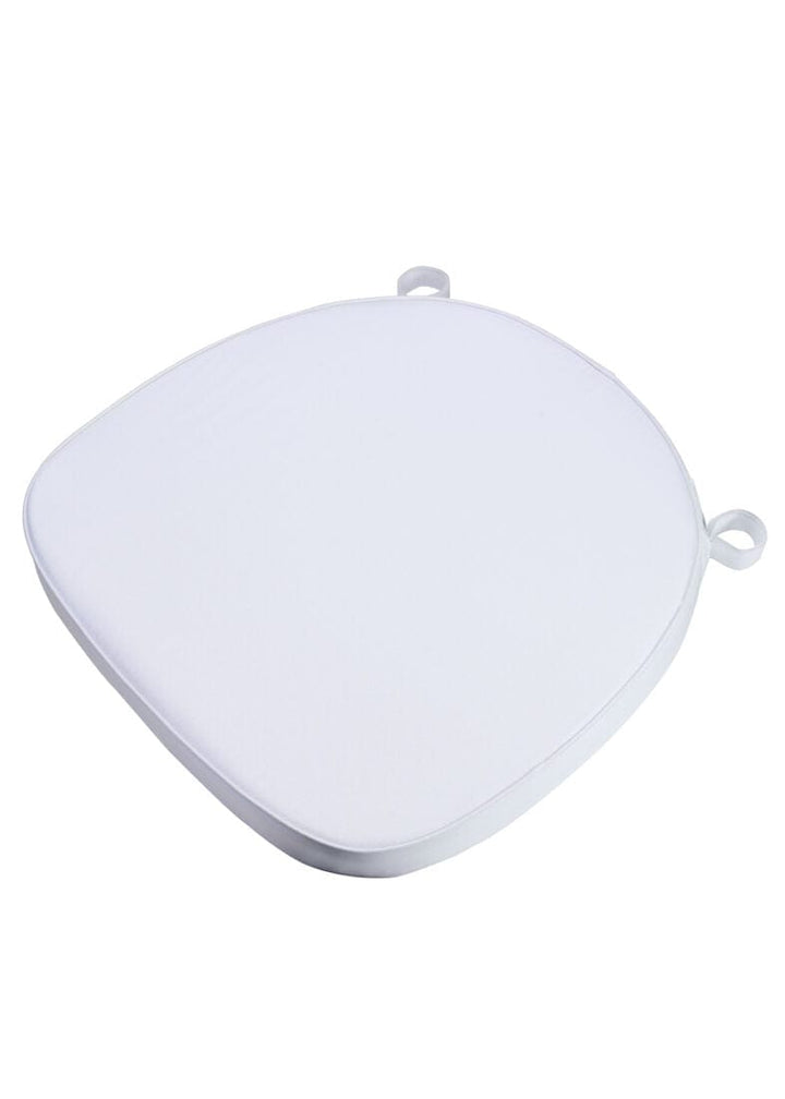 White Fabric 2" Thick Cross Back Cushion